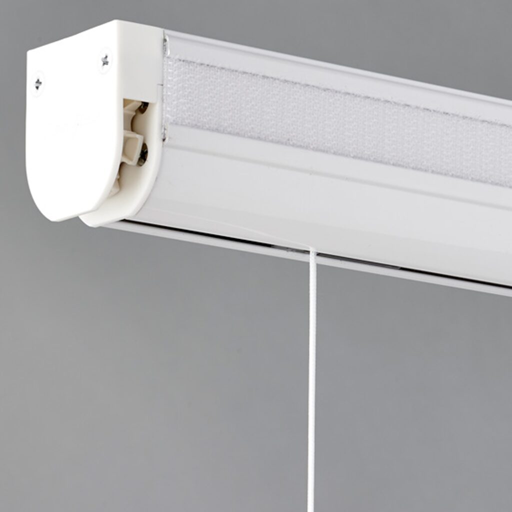 Roman Blind White Motorised Headrail Blinds UK - BlindsbyPost