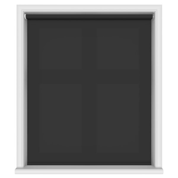 Unicolour Black Motorised Blinds UK - BlindsbyPost