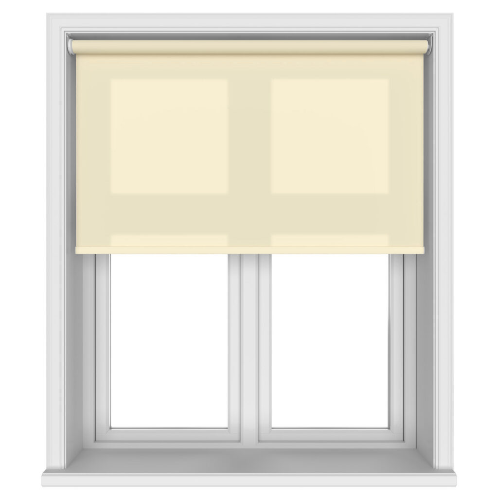 Unicolour Cream Motorised Blinds UK - BlindsbyPost