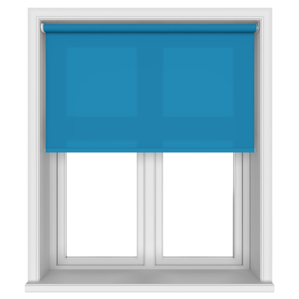 Unicolour Cyan Motorised Blinds UK - BlindsbyPost